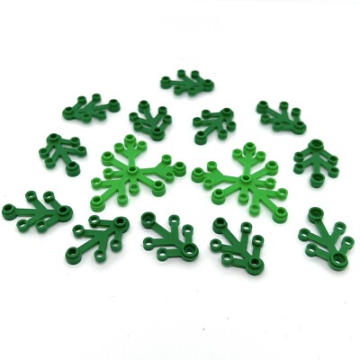 14x LEGO- NEW- GREEN-PLANT LEAVES FOLIAGE, Tree Leaves For Village ...
