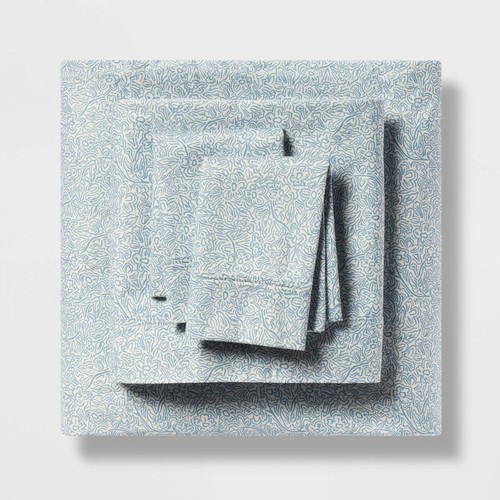 Twin/Twin XL 400 Thread Count Performance Sheet Set Blue Floral ...