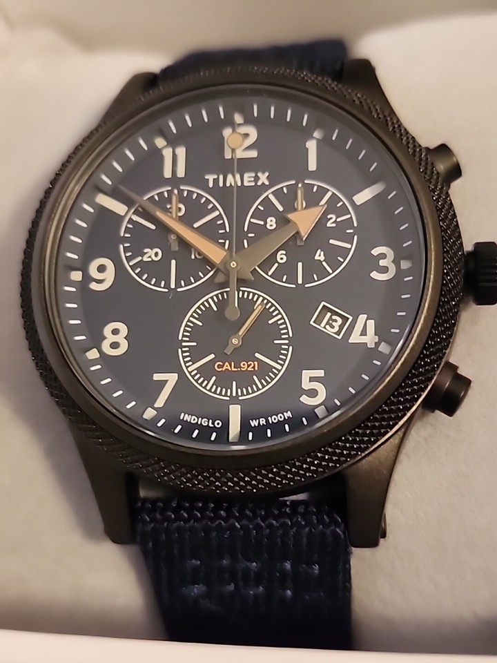 Timex Expedition Men Chrono Dark Navy Dial, Navy Canvas Strap Watch ...