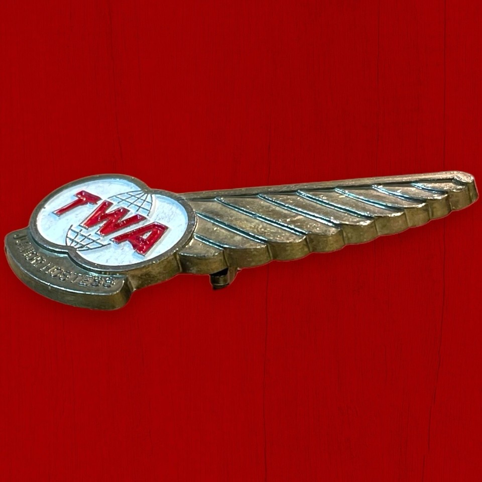 TWA Trans World Airlines - Aviation Stewardess / Hostess Wing Pin - VTG ...
