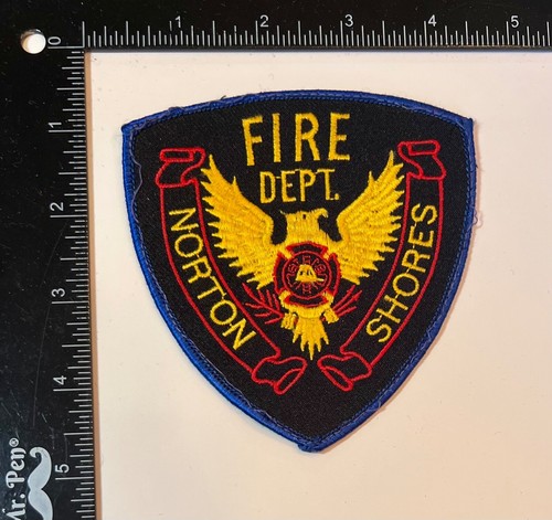 VINTAGE OBSOLETE Fire Dept Department Norton Shores MI Michigan Patch ...