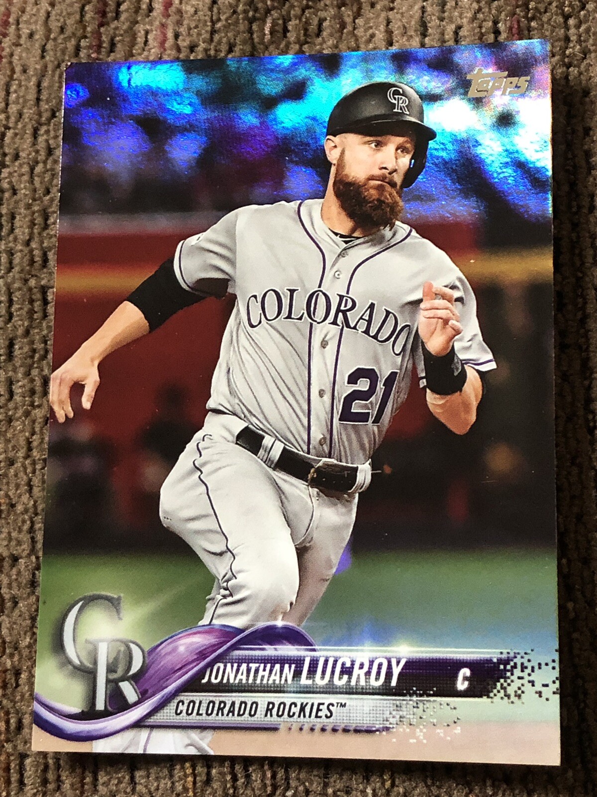2018 Topps Rainbow Foil Jonathan Lucroy Rockies Card Fresh Pack Pull ...