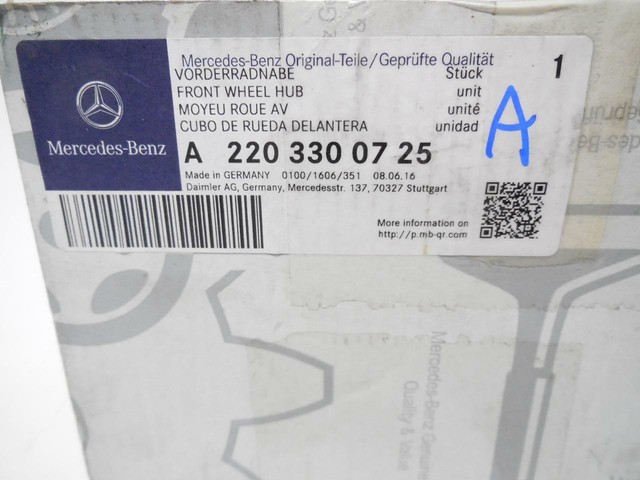 Genuine Axle Bearing and Hub Assembly Front 2203300725 for Mercedes ...