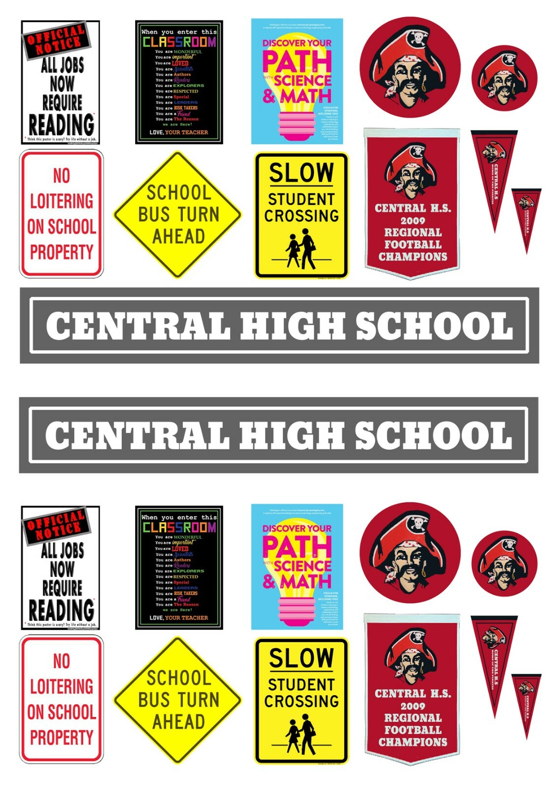 1:87 HO scale model high school signs | eBay