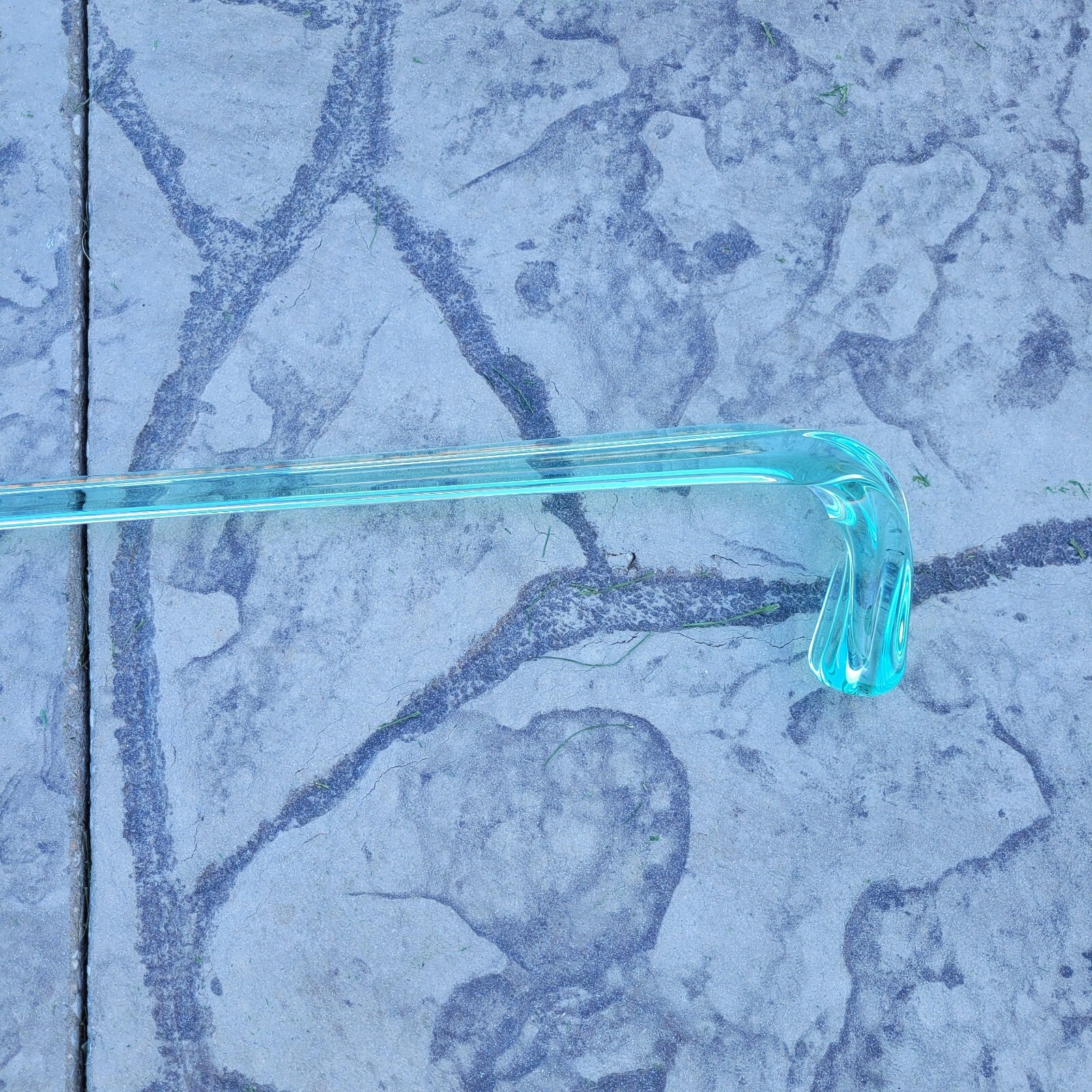 Rare Antique Whimsy Parade Cane Light Blue End Of Day Blown Twisted ...