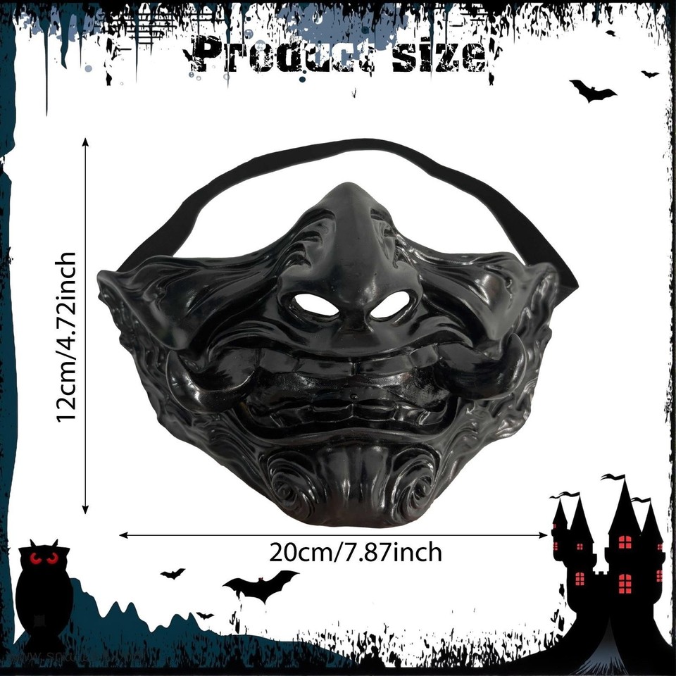 Samurai Mask Gift Costume Accessories Cosplay for Game Dress up Theme ...