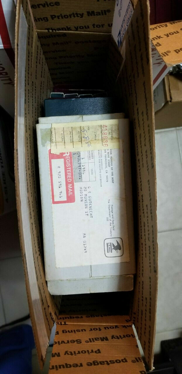 43 Empty Coin Box Lot- 5$ Comemorative Gold Coin Set- NO COINS-Assorted ...