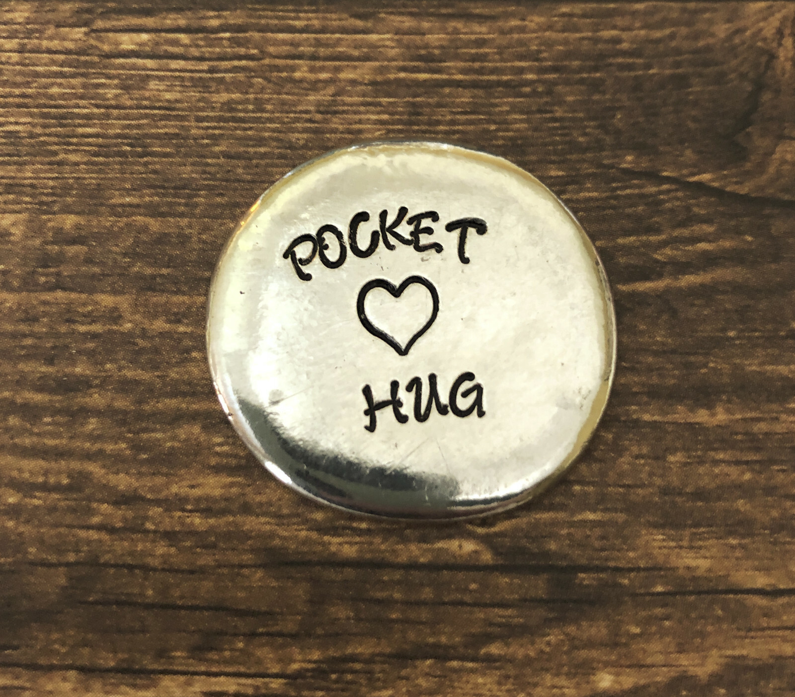 Pocket Hug Hand-Stamped Pewter Coin Long Distance Hug with Card and ...
