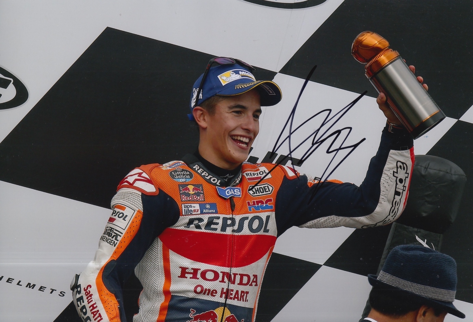 Marc Marquez Hand Signed 12x8 Photo Repsol Honda MOTOGP World Champion ...