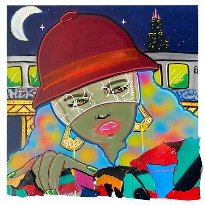 Graffiti Hip Hop Character Hand Painted Canvas "Foreva Eva" by Stef ...