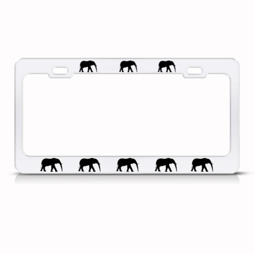 ELEPHANTS ELEPHANT ANIMAL Metal License Plate Frame Tag Holder Two ...