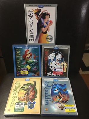 Disney's Diamond Edition 5 Movie Lot Blu Ray, DVD + Dig HD w/ Snow ...