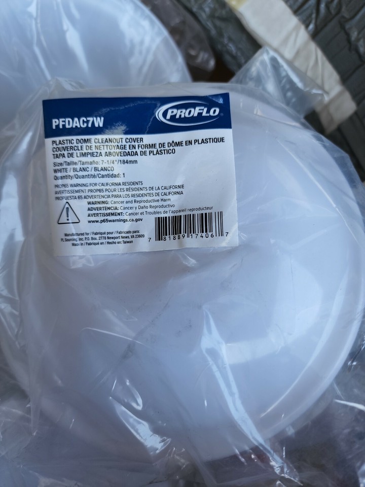 PROFLO 7-1/4 in. ABS Dome Cleanout Access Cover in White with Screw | eBay