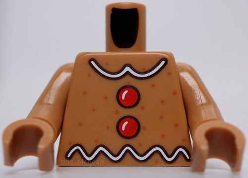 Lego Medium Nougat Torso White Icing and Red Buttons Pattern ...