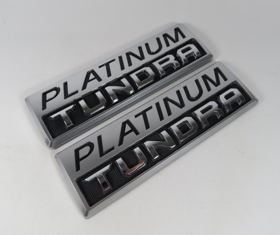 14-21 Toyota PLATINUM TUNDRA Emblems Front Door Badge Sign Symbol Logo ...