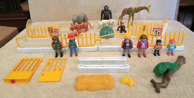 Playmobil Zoo Lot-Animals, Figures, Fence, Barriers, Signs, Flags ...