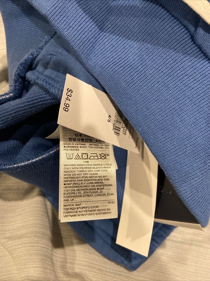GAP Logo Boy's French Terry Lined Elastic Waistband Jogger Pant | eBay