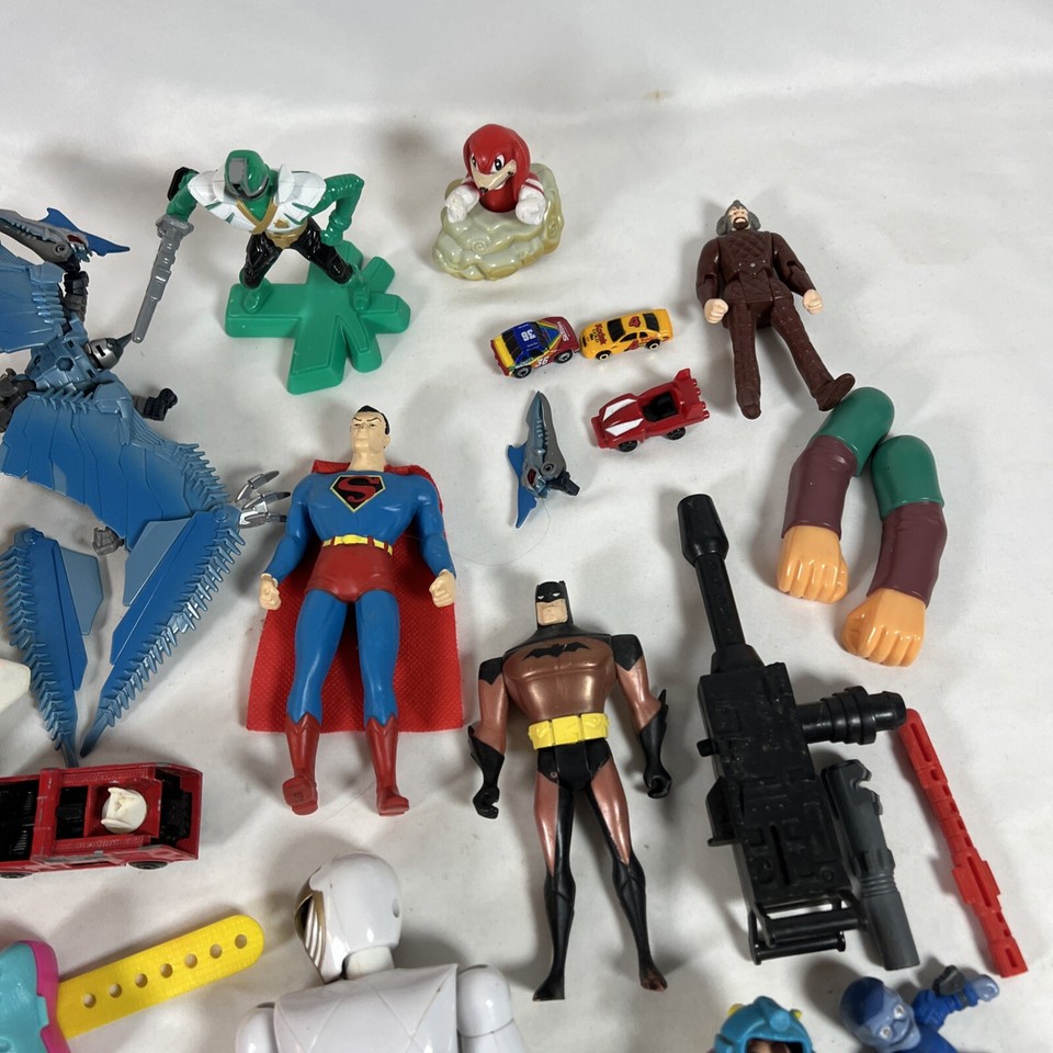 big junk drawer bottom of toy box lot vintage old small toys Approx 5.5 ...