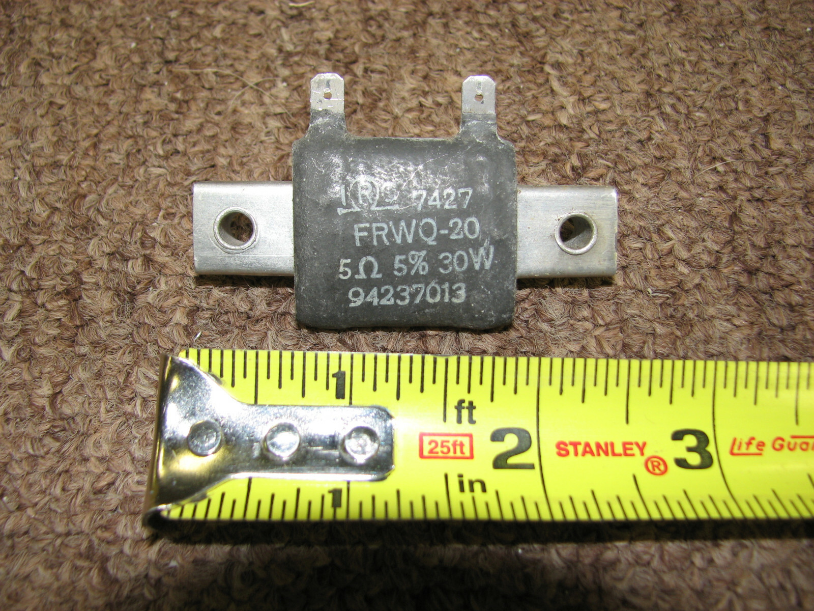 5 ohm, 30 Watt wirewound resistor with mounting bracket, IRC FRWQ-20 | eBay