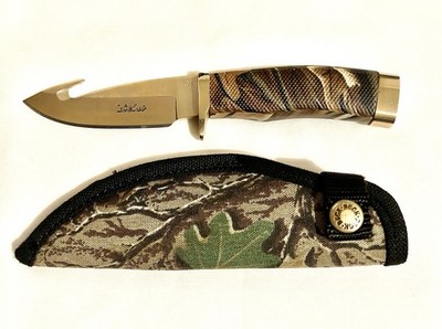 Buck / Cabela's 691 Vanguard Zipper Gold BuckCote Camo Hunting Knife w ...