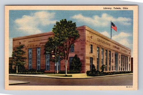 Toledo OH- Ohio, Library, Antique, Vintage Souvenir Postcard | eBay