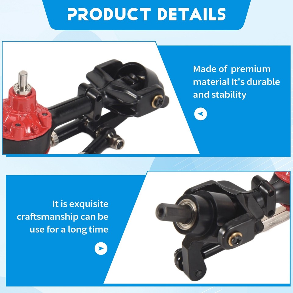 2X(Metal Front and Rear Axle for C14 C24 C34 C44 B14 B24 1/16 RC ...