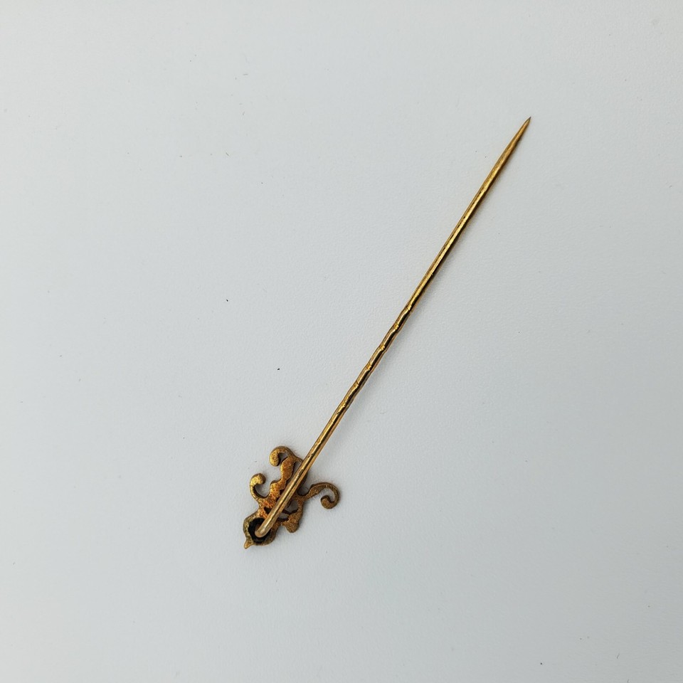 WW1 WWI Original German stick pin crown Wilhelm monogram badge button ...