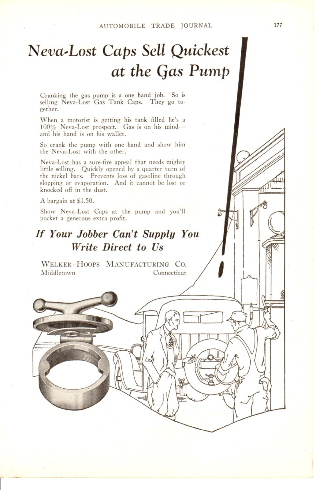 1927 ad Vintage Automobobile car part Neva Lost Gas Caps Budd all steel ...