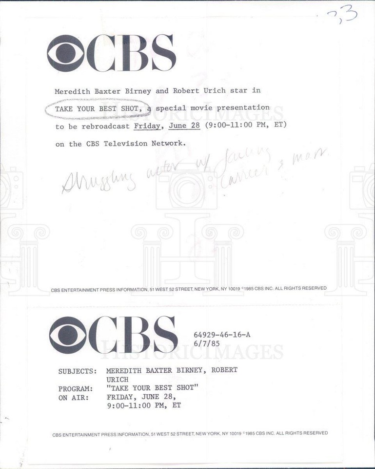 1985 Press Photo Actors Meredith Baxter Birney, Robert Urich - rkf2349 ...