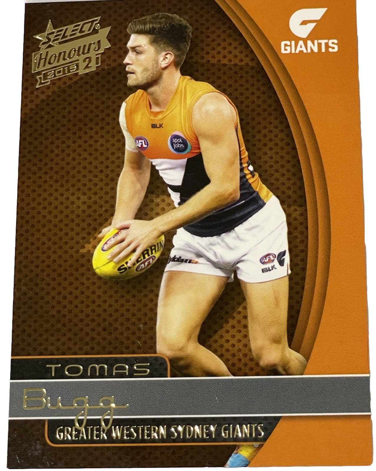 2015 AFL Select Honours Tomas Bugg GWS Giants Card | eBay Australia