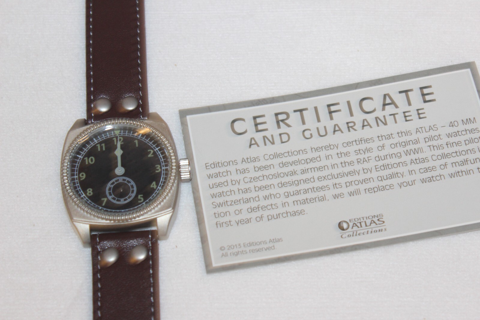 Pilot Watch Collection Atlas 40 mm Pilotenuhr Fliegeruhr mit Zertifikat ...