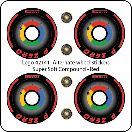 Lego mclaren 42141 wheel stickers chrome stickers | eBay