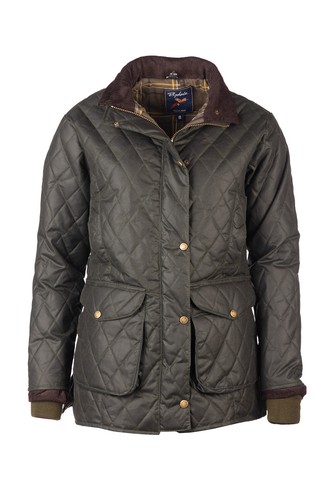 Ladies Quilted Wax Jacket Women's Country Waxed Cotton Olive Coats ...