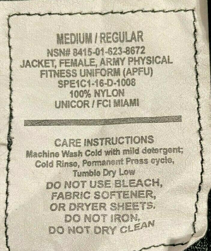 authentic US ARMY PHYSICAL FITNESS UNIFORM (APFU) JAC… - Gem