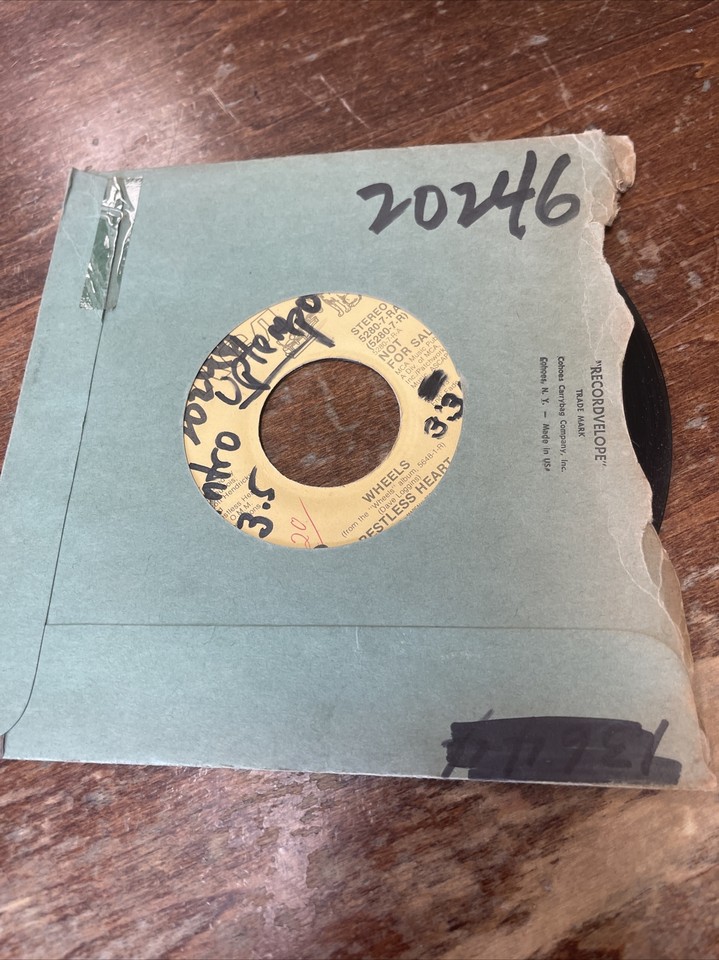 RESTLESS HEART- WHEELS 7” VINYL 45 RPM VERY GOOD | eBay