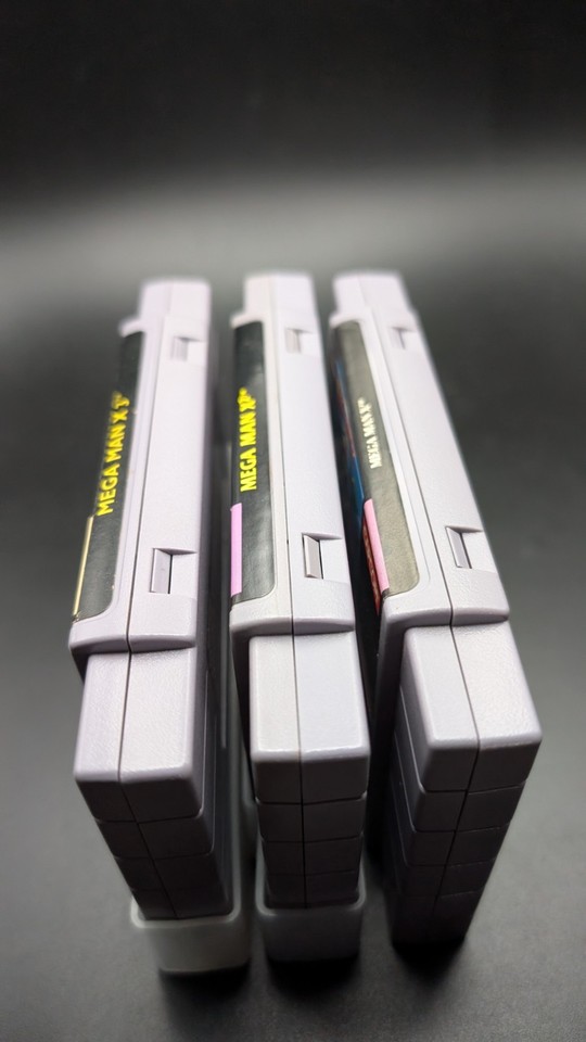 Mega Man X, X2, X3 Original SNES Cartridges Complete Set Authentic ...