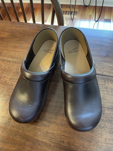 Dansko Professional Women's Clogs 41 WIDE Brown Leather Slip On Shoes ...