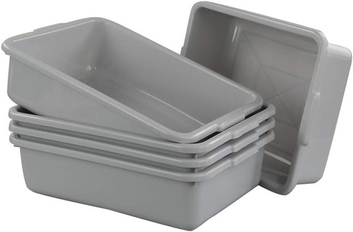 5 PK Commercial Bus Tub Box Tote Dish Tray Storage Restaurant Food ...