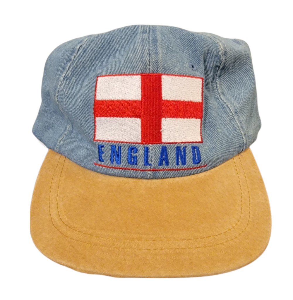 Vintage Samson Capital Caps Flag of England Denim Adjustable Hat New | eBay