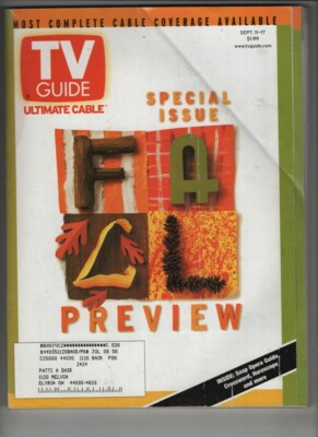 TV Guide Mag Fall Preview September 11-17, 1999 091420nonr | eBay
