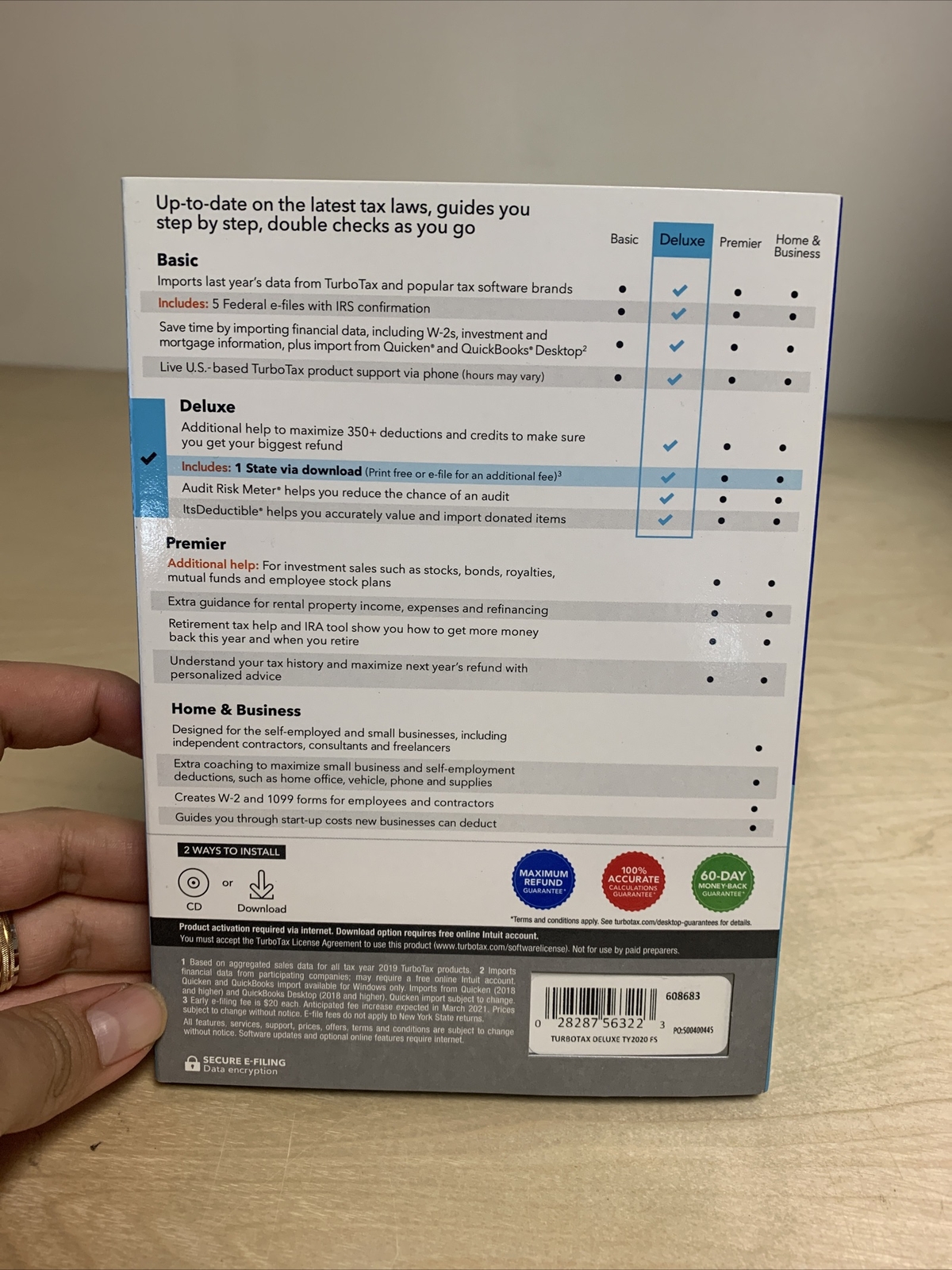 TurboTax Deluxe State 2020 - Physical Disc