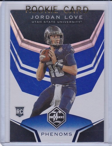 JORDAN LOVE ROOKIE CARD 2020 Green Bay Packers RARE LIMITED PHENOMS ...