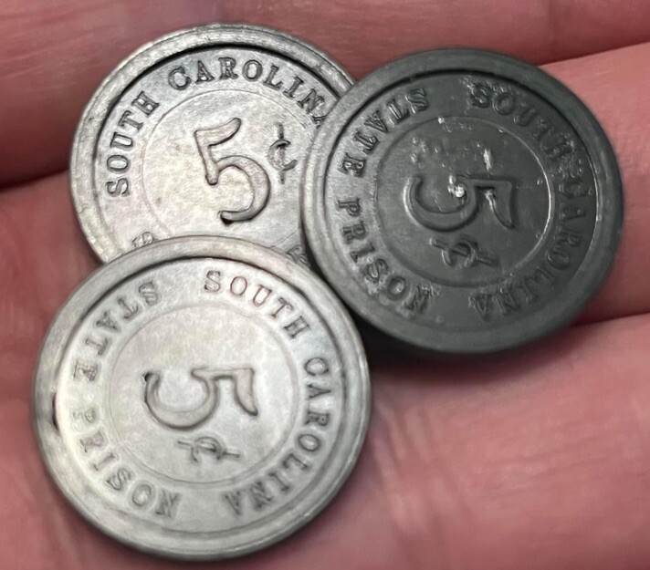 Three 1950’s South Carolina State Prison Tokens | eBay