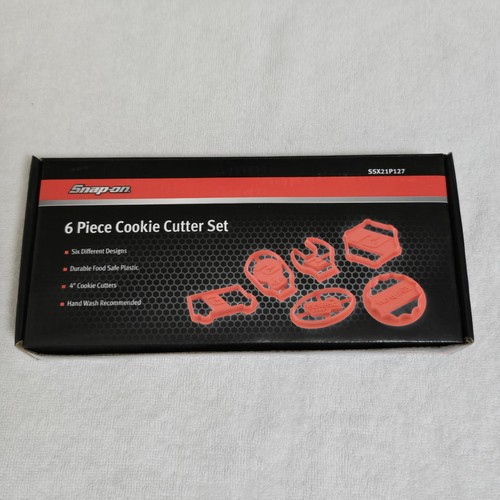 New Snap-On Tools 6 Pc Cookie Cutter Set 4" Cookie Cutters 6 Designs ...