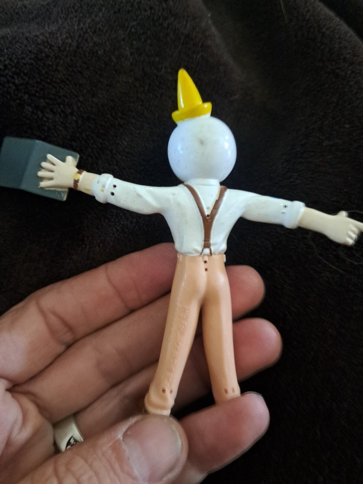 Vintage Jack in the Box Bendable Rubber Figure holding Laptop | eBay