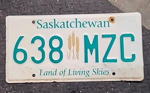 Saskatchewan License Plate #638 MZC Wheat Sheaf EXPIRED Aluminum | eBay