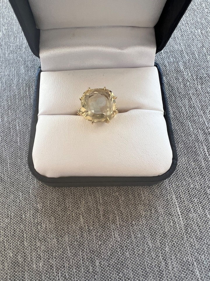 H Stern 18kt Citrine & Diamond Moonlight Ring - Retails $2,200 Size 6 | eBay