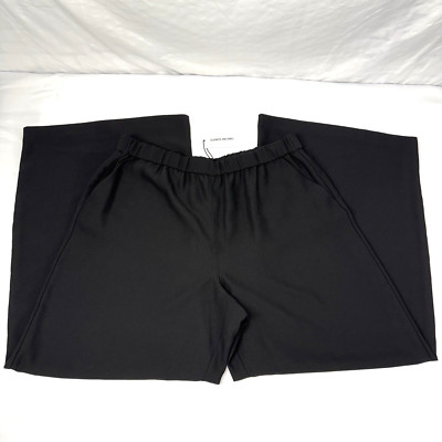 NEW Elizabeth and James Women's Pants XL Pull On Stretch Waist Wide Leg ...