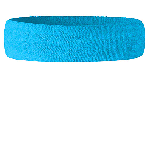 AQUA BLUE Sweatbands Wristbands Headband Bright Wrist Bands Fancy Dress ...