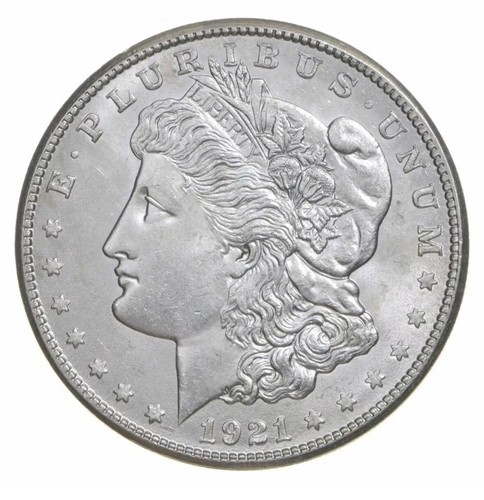 1921 D Morgan Silver Dollar High Luster Uncirculated last year issue ...